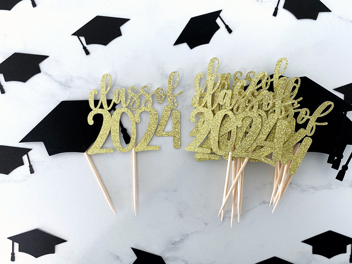 Graduation Cupcake Toppers - Grad Caps – The Confetti Mixer